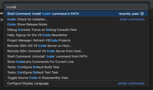 VS Code 설치 후 PATH 에 code 명령 추가 – CHICPRO